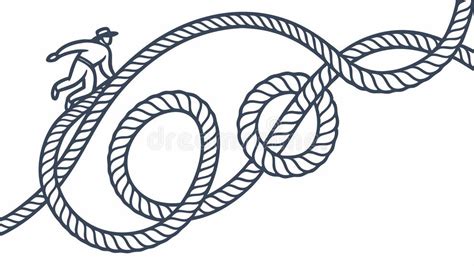 Complex Rope Knot Nautical Connection Vector Art Vector Design Generative Ai Stock Vector