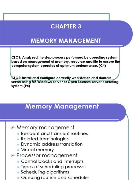 Chapter 3 Memory Management Pdf Computer Data Storage Process Computing