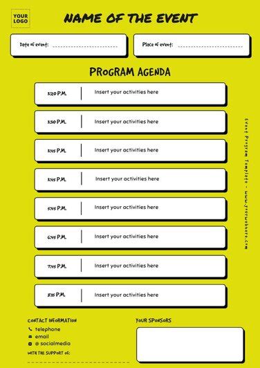 Free Editable Event Program Templates