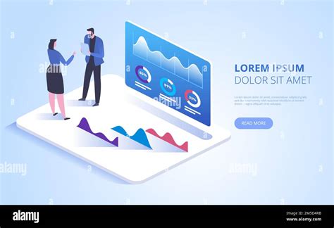 Statistical Analysis Landing Page Vector Template Analytical Company Research Firm Homepage Ui