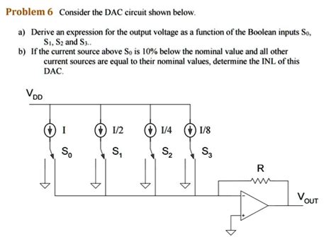 Solved Problem 6 Consider The Dac Circuit Shown Below A Derive An Expression For The Output
