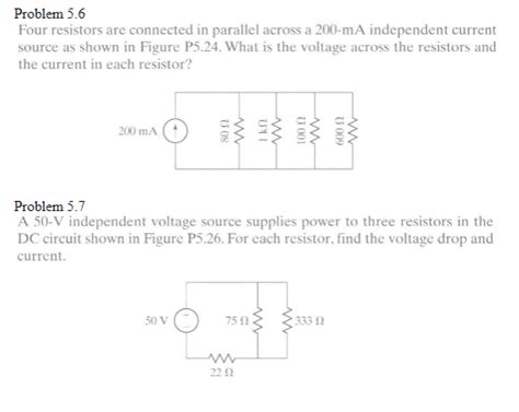 Solved Problem 56 Four Resistors Are Connected In Parallel Solved Problem 56 Four Resistors Are Connected In Parallel
