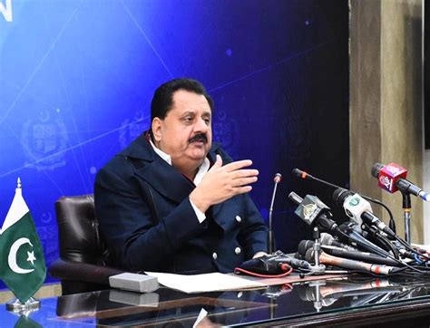 Federal Minister For National Food Security And Research Tariq Bashir Cheema Addressing A Press