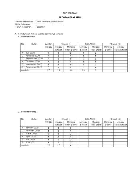 Program Semester Pdf
