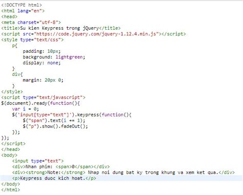 Sự kiện trong jQuery tìm hiểu Mouse event Keyboard Event