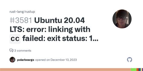 Ubuntu 20 04 Lts Error Linking With `cc` Failed Exit Status 1