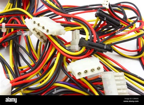 The Computer Power Unit In An Open Kind With Details And Electric Wires Stock Photo Alamy