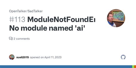 Modulenotfounderror No Module Named Ai · Issue 113 · Opentalker