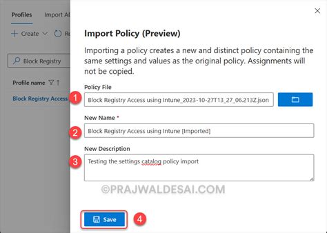 Import And Export Settings Catalog Policies In Intune