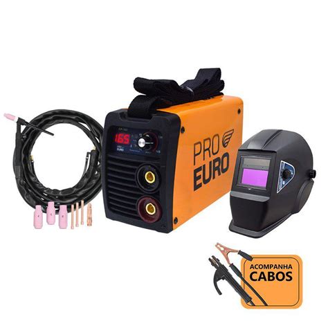 Maquina Solda Inversora Gp 165 Bi Volt Pró Euro Tocha Tig Seca