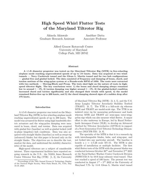 High Speed Whirl Flutter Tests Of The Maryland Tiltrotor Rig Vertical