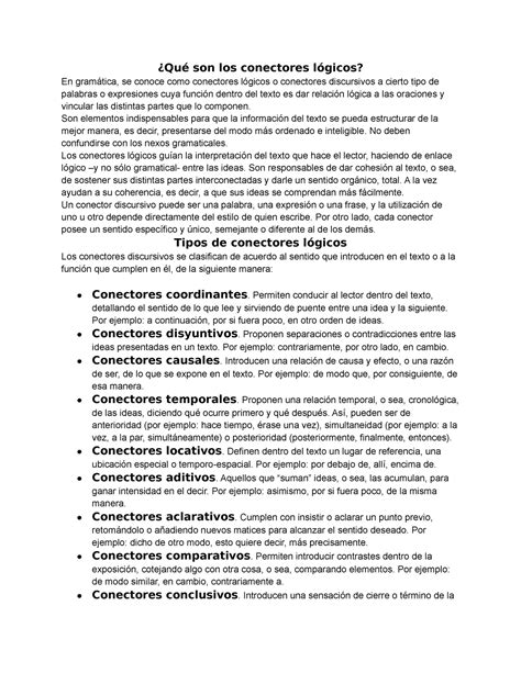 ¿qué Son Los Conectores Lógicos ¿qué Son Los Conectores Lógicos En