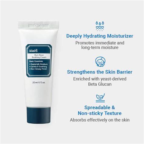 Dear, Klairs Rich Moist Soothing Cream, 20g - Skinguru