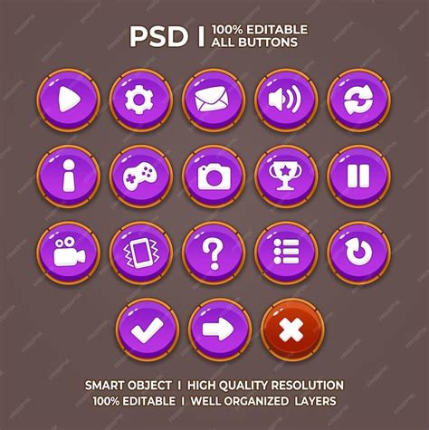 Premium Psd Set Of Game Ui Game Ui Set Game Ui Button Game Button Game Ui Psd Game Ui Template