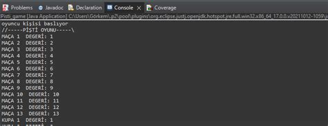 Github Gorkemmtjava Ile Bilgisayara Karsi Pisti Oyunu