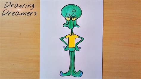How To Draw Squidward Tentacles From Spongebob SquarePants Color Drawing YouTube