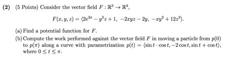 solved consider the vector field f r 3 rightarrow r 3 f x