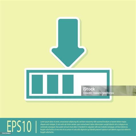 노란색 배경에 고립 된 녹색 로딩 아이콘입니다 다운로드가 진행 중입니다 진행률 표시줄 아이콘입니다 벡터 일러스트 0명에 대한 스톡 벡터 아트 및 기타 이미지 Istock