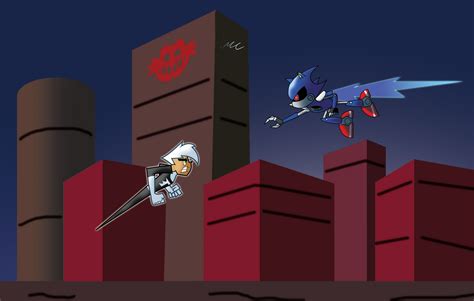 Commission 103 Danny Phantom Vs Metal Sonic By Dragonrex1 On Deviantart