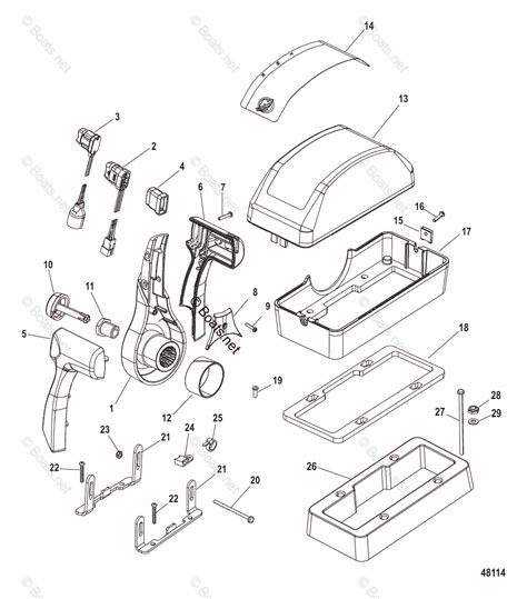 Mercury Rigging Parts And Accessories Remote Controls And Components Oem Parts Diagram For Remote