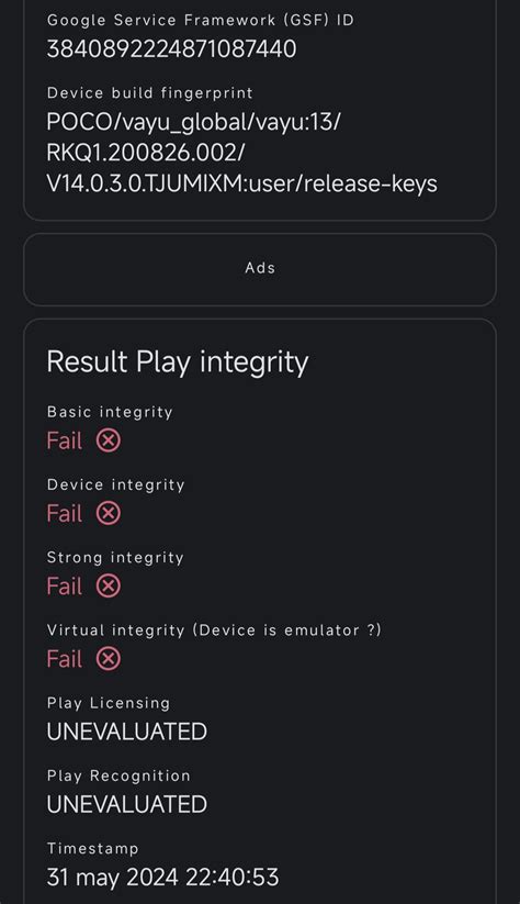 Basic Integrity And Device Integrity Randomly Stopped Works In POCO X3