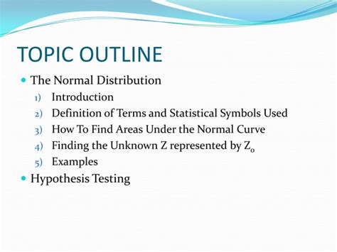Normal Distribution And Hypothesis Testing Pptx Physics Science