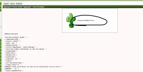 Creating An Aggregate Graph Can Sometimes Fail Due To Unknown RRD Tools Error Issue