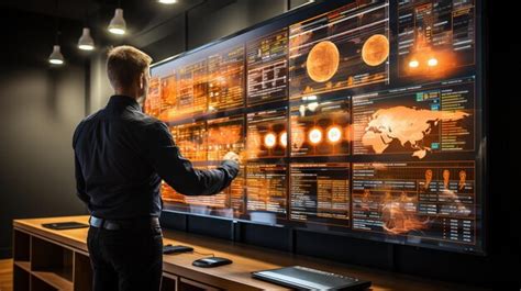 Premium AI Image A Man Working On A Research Data Center