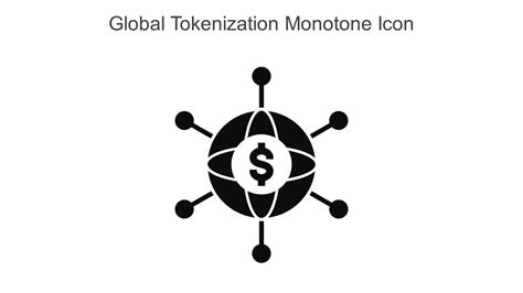 Global Tokenization Monotone Icon In Powerpoint Pptx Png And Editable Eps Format PPT Template