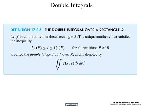 Double Integrals The Double Integral Over A Rectangle