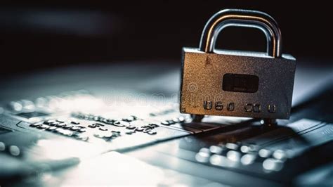 Credit Card Data Security Concept Data Encryption On Credit Card Generative AI Stock