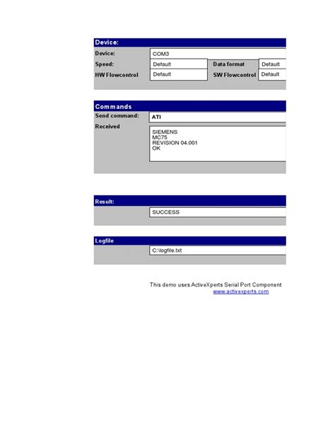 device device speed data format hw flowcontrol sw flowcontrol pdf computer networking
