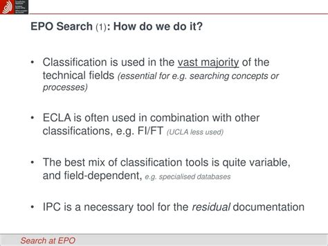 PPT Use Of Classification At The EPO PowerPoint Presentation Free Download ID