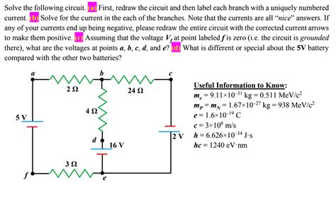 solved solve the following circuit a first redraw the