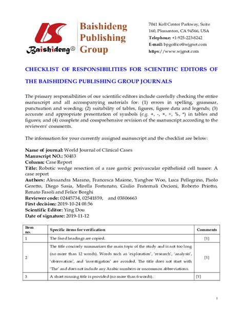 Fillable Online Title Robotic Wedge Resection Of A Rare Gastric Perivascular Epithelioid Cell