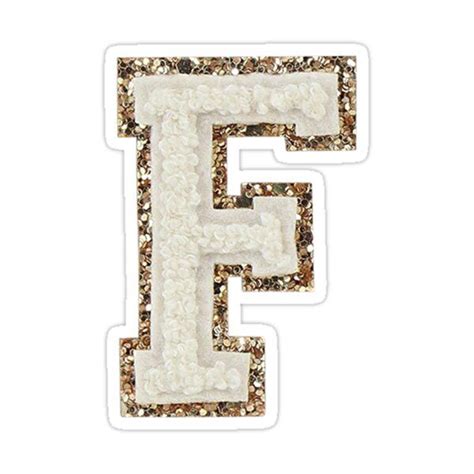 Preppy White Varsity Letter F Sticker For Sale By Ktp100 In 2023 Varsity Letter Letter E