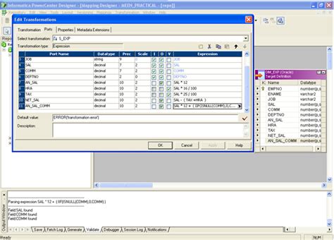 Expression Transformation In Informatica