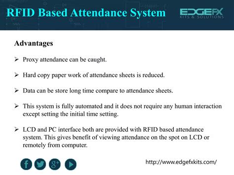 Rfid Based Attendance System Pptx