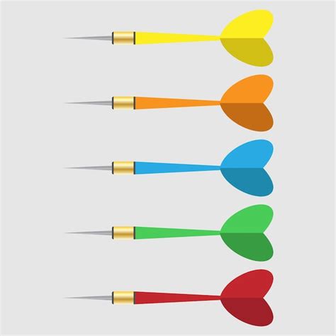 Premium Vector Dart Arrow Game Set