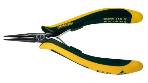 3 686 15 Bernstein Long Nose Plier 140 Mm Overall Vde 1000v Approved