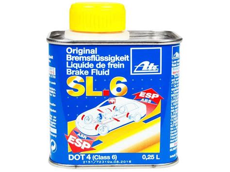 Тормозная жидкость ATE Brake Fluid SL.6 DOT4 0,25л купить
