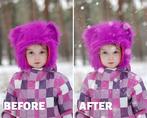40 Snow Photoshop Overlays Snow Overlay Bokeh Snow Overlays Winter Overlays Realistic Snow