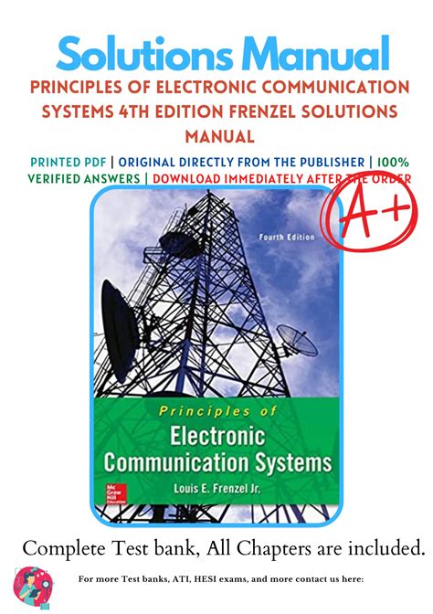 Principles Of Electronic Communication Systems 4th Edition Frenzel