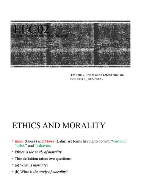 Lec02 Ethical Concepts And Ethical Theories V3 Download Free Pdf Morality Utilitarianism