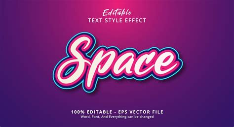 Premium Vector White Space Text Style Effect Editable Text Effect