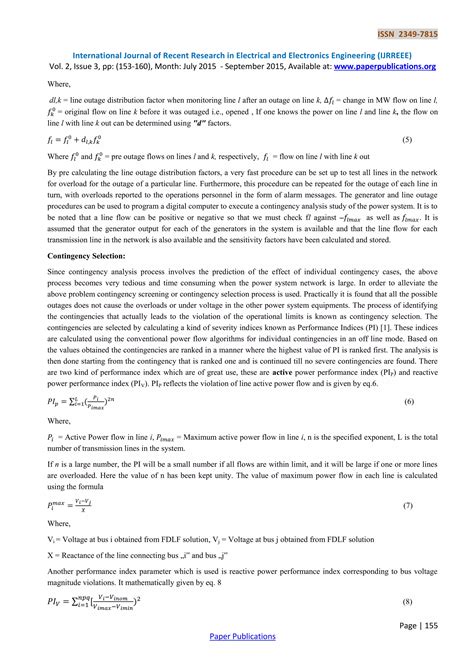 Power System Contingency Ranking Using Fast Decoupled Load Flow Method Pdf
