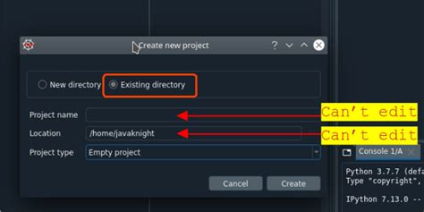 Python Spyder Create New Project From Existing Directory Stack