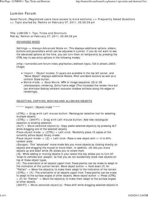 Essential Lumion 1 Tips Tricks And Shortcuts For Navigation Selection Importing Models