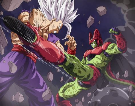 Son Gohan Cell Perfect Cell Gohan Beast And Cell Max Dragon Ball And More Drawn By