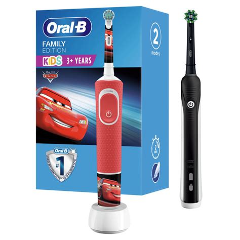 Электрические зубные щетки Family Edition Pro 1 700 Black и Kids Тачки ...
